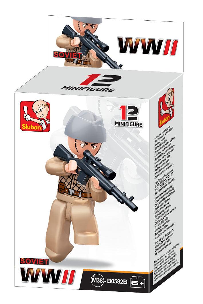 WW2 MINI FIGURES SOLD AS A DISPLAY OF 12 C18 – Sluban Australia