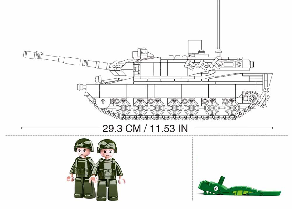 B0839 MB LEOPARD 2A5 MAIN BATTLE TANK 766 PCS AGES 10+ C12 – Sluban ...
